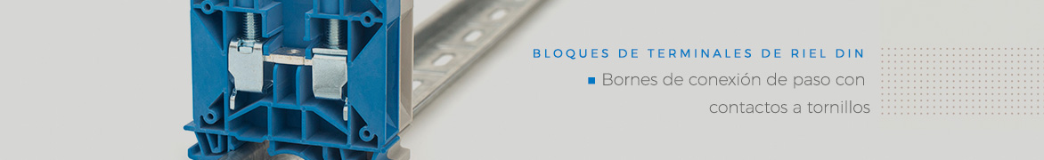 Bornes de conexión de paso con contactos a tornillos | Borneras ...